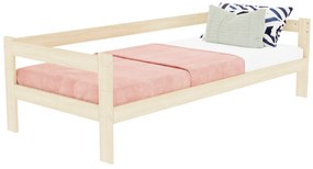Benlemi Jednolůžková postel ze dřeva SAFE 5v1 se zábranou Zvolte barvu: Světle modrá, Zvolte rozměr: 80x160 cm, Zvolte zábranu: S otevřeným vstupem