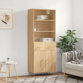 Skříň highboard dub sonoma 69,5 x 34 x 180 cm kompozitní dřevo 3200508