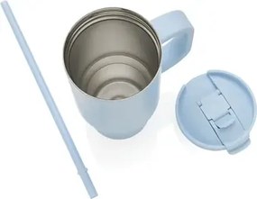 XD Design Uzavíratelný termohrnek s brčkem 480 ml světle modrá / Termo
