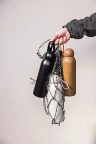 Černá termoláhev s brčkem z nerezové oceli 500 ml Tekla – Sagaform