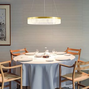 Toolight Toolight, LED závěsné osvětlení 80cm, 50W, 3000K, LHJ047-CP, zlatá lesklá, OSW-50022