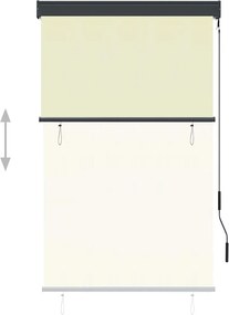 Venkovní roleta 100 x 250 cm krémová 145959