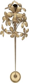 Kovový svícen Flowy 118 cm zlatý