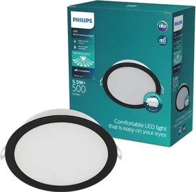 Meson 80mm černé / LED podhledové svítidlo / kulaté / 5,5W / 3000K