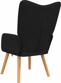 Relaxační židle černá textil 327925