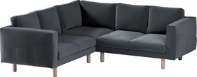Potah na pohovku IKEA Norsborg rohová 4-místná barva šedá látka sametová