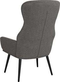Relaxační křeslo se stoličkou světle šedé textil 3097429