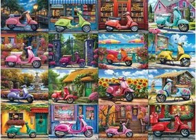 EUROGRAPHICS Puzzle 16 skútrů / 1000 dílků / 68 x 48 cm