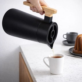 Černá vakuová termoska z nerezové oceli 2,1 l Termo – Orion