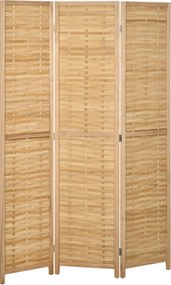 HOMCOM Paraván do pokoje 3-dílný skládací paraván z bambusu 120x170cm do obývacího pokoje nebo ložnice v přírodě | Aosom.de