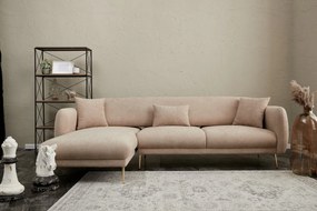 HANAH HOME Rohová pohovka SIMENA béžová levá 266 cm 825BLC2831