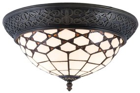 Stropní svítidlo Tiffany Roof -	Ø 38*19 cm / E14/Max. 2x40 Watt – 38x19 cm