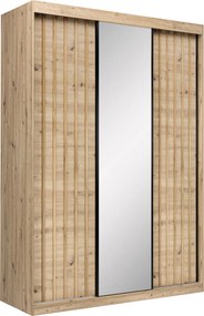 XXXLutz ŠATNÍ SKŘÍŇ S POSUVNÝMI DVEŘM, dub artisan, 150/215/59,5 cm P & B - Šatní skříně - 000885001515