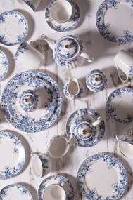 Porcelánová miska s modrými květy Blue Flowers - Ø 14*7 cm / 500ml
