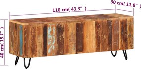 TV skříňka 110 x 30 x 40 cm masivní recyklované dřevo 337842
