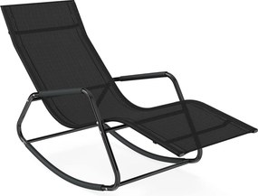 Costway Zahradní lehátko odolné proti povětrnostním vlivům ergonomické – černý