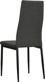 Jídelní židle 6 ks tmavě šedé textil 275379