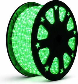 Easy Fix světelná LED hadice venkovní, 50 m, zelená, 1500 diod, čirý kabel, IP44, cívka