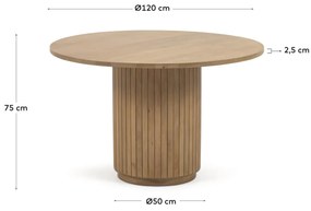 Jídelní stůl licia ø 120 cm přírodní MUZZA