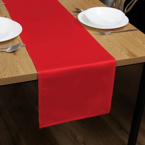 Biante Saténový běhoun na stůl polyesterový Satén LUX-013 Červený 45x160 cm