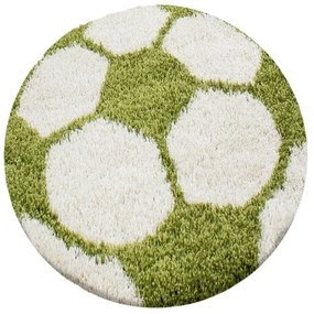 Dětský kusový koberec Fun kruh 6001 green - průměr 100 cm