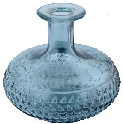 San Miguel VIDRIOS SAN MIGUEL !RECYCLED GLASS! Váza z recyklovaného skla "DIAMOND", 12cm blankytně modrá
