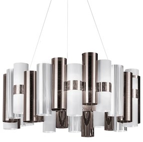 Slamp La-Lollo Pewter-white suspension L, designové závěsné svítidlo, 80W LED 2700K stmívatelné, průměr 80cm