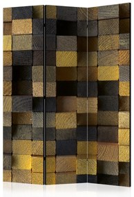 Artgeist Paraván - Wooden cubes [Room Dividers] Velikosti (šířkaxvýška): 135x172