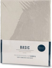 RENFORCÉ PROSTĚRADLO BASIC 100X200 CM BÉŽOVÉ