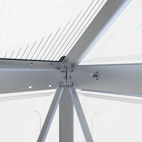 Skleník se základnou BestBerg SH-6 / 6,6 m² / 360 x 182 x 208 cm / stříbrná