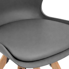 Židle Luna plast – šedá