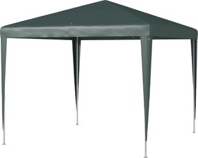 Outsunny altán 2,7 x 2,7 m party stan zahradní altán stan na balkon terasu, tmavě zelená ocel, voděodolný a stabilní | Aosom.de