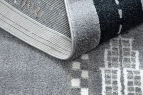 Dywany Łuszczów, Dětský kusový koberec Fun Track grey, 80x150, šedá, dětský pokoj