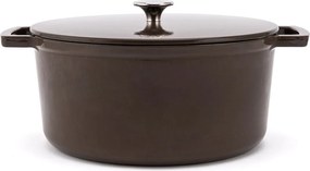 Elmich Smaltovaný litinový hrnec Ember 28 cm - hnědá