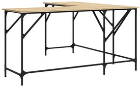 vidaXL Psací stůl dub sonoma 149 x 149 x 75 cm kompozitní dřevo
