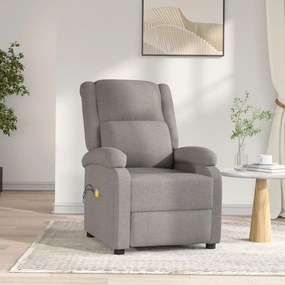 Elektrické masážní křeslo taupe textil 3098366