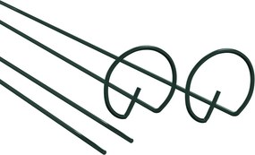 Tyčky k rostlinám 20 ks tmavě zelené 61 cm ocel 319364