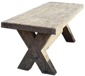 Zahradní betonový stůl Blansko - imitace dřeva