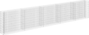 Gabionový vyvýšený záhon pozinkovaná ocel 450 x 30 x 90 cm 145647
