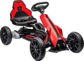 HOMCOM Elektrický Go-Kart pro Děti 3-8 Let s 12V Baterií, Nastavitelná Rychlost 3-5 km/h a Bezpečnostním Pásem, Nosnost 30 kg, Venkovní Použití, 100x5