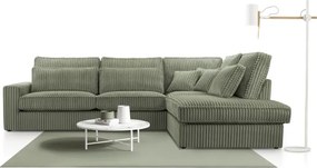 Rohová sedací souprava LINCOLN LUX, pravá, zelená (Tilia 37)
