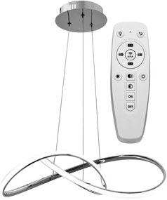 Toolight - LED stropní svítidlo + dálkový ovladač APP393-CP, chromová, OSW-06909