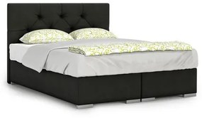 Čalouněná postel London 90x200 cm Pravá Černá
