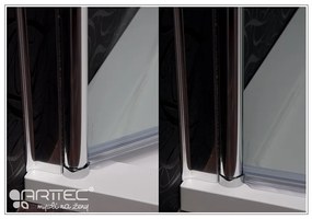 AKČNÍ SET: ARTTEC AIR 90 Clear NEW sprchový kout s vaničkou z litého mramoru FREE, PAN0103