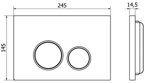 Mexen Fenix ​​05, splachovací tlačítko pro Mexen modul, bílá matná-chromová, 600520