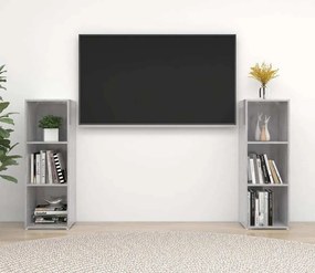 vidaXL TV skříňky 2 ks 107 x 35 x 37 cm dřevotříska [3079915] Barva: Šedá