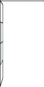 Sprchová zástěna walk-in černá 80x195 cm napůl mléčné ESG sklo 152125