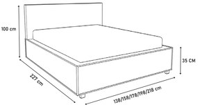 Čalouněná postel RETRO, 180x200, madryt 120