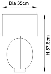 Endon 99292 - Stmívatelná stolní lampa KELDA 1xE27/10W/230V krémová/zlatá