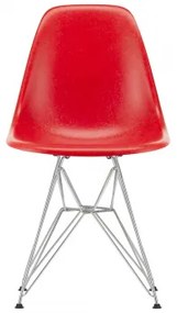 Eames Fiberglass Chair DSR bíle lakovaná červená Vitra